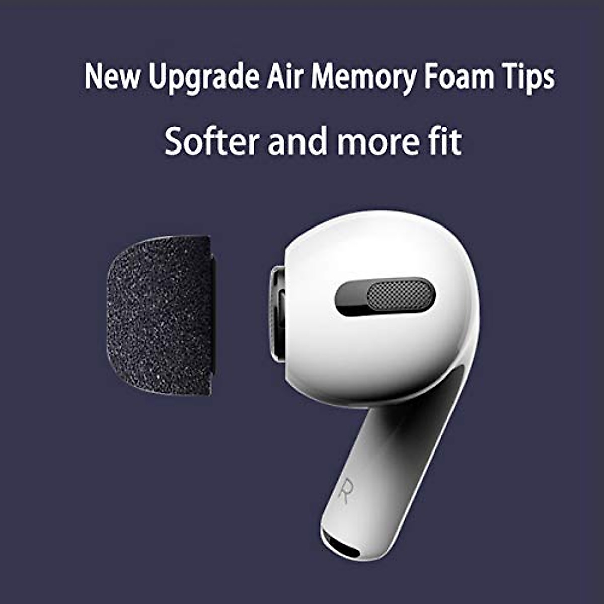 Replacement Eartips for Apple AirPods Pro 1 2nd Generation 2022 Earphone Premium Memory Slow Rebound Foam Ear Tips Noise Reducing Earbud One Pair - Small