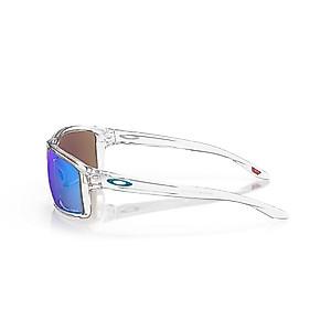 Oakley Men's OO9449 Gibston Square Sunglasses, Polished Clear/Prizm Sapphire, 60 mm