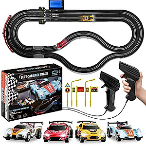 Atlasonix Slot Car Race Track Sets - Slot Cars, Race Tracks & Accessories Electric Race Car Track, Dual Electric Race Track, Electric Race Car Track Set for Girls & Boys Age 8-12, 1:43 Scale