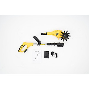 CHUNILLE Mini Tiller Cultivator Battery Powered Rototiller Cordless Garden Farm Tool 20V (Style 1)