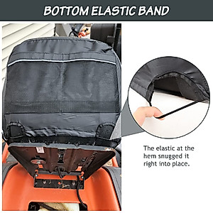 HOMEYA Riding Lawn Mower Seat Cover, Heavy Duty 600D Oxford Waterproof Tractor Seat Cover with Padding & Back Pockets, for 16.5 Inches High Seats, Fits Husqvarna Cub Cadet Seat Without Armrests