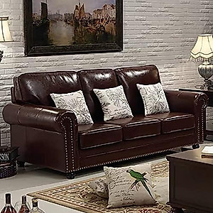 Mysummer 4PCS Round Furniture Bun Feet Walnut Finished 2.56inch Tall Wood Sofa Legs Replacement for Armchair Couch Sofa Cabinet Chair Loveseat Ottoman Dresser Legs