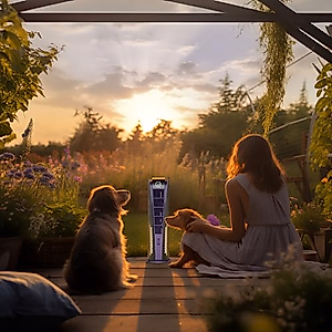 SISMEL Bladeless Tower Fan for Home, 10000mAh Battery Operated Portable Fan with 3 Speeds, Timer, Night Light, LED Display, 16" Small Quiet Oscillating Desk Fan for Bedroom, Office, Camping (Grey)