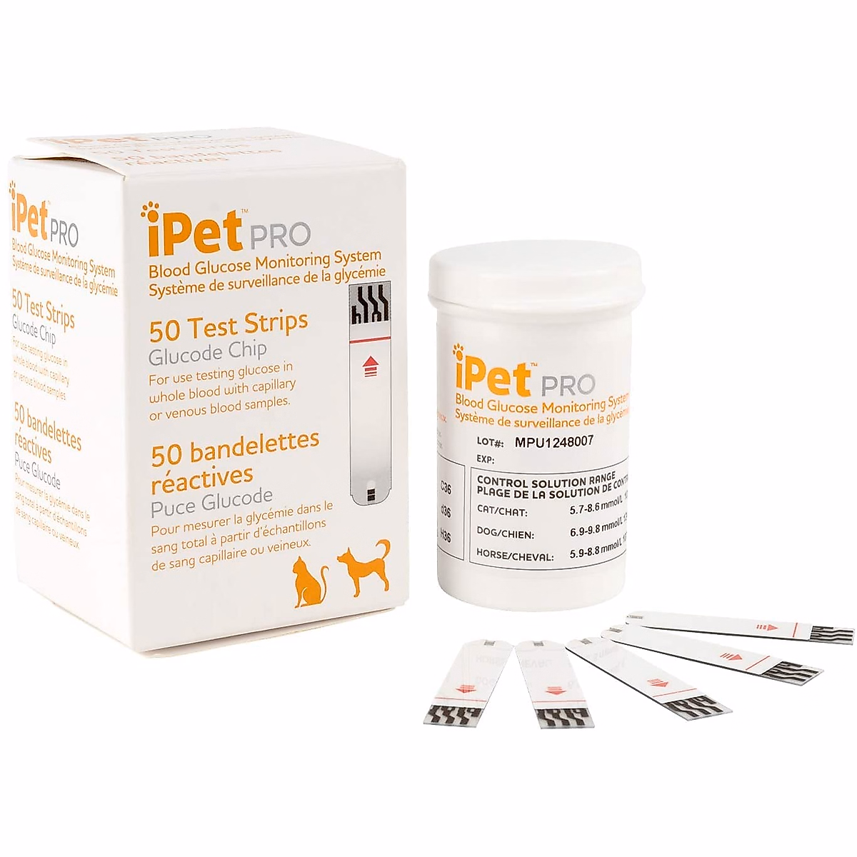 iPet PRO Blood Glucose Test Strips (Blood Glucose 50 ct. Test Strips)