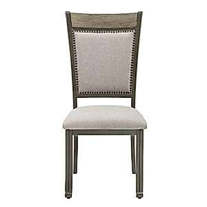 Powell Pewter Metal and Rustic Wood Side 2 Pack (2 Chairs) Franklin Dining