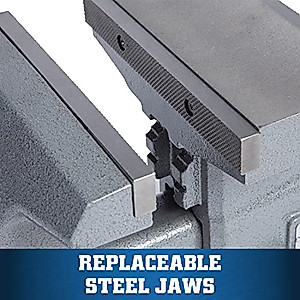 Wilton 8" Reversible Bench Vise, 9-1/4" & 14-1/2" Jaw Opening, 360° Swivel Base (4800R)