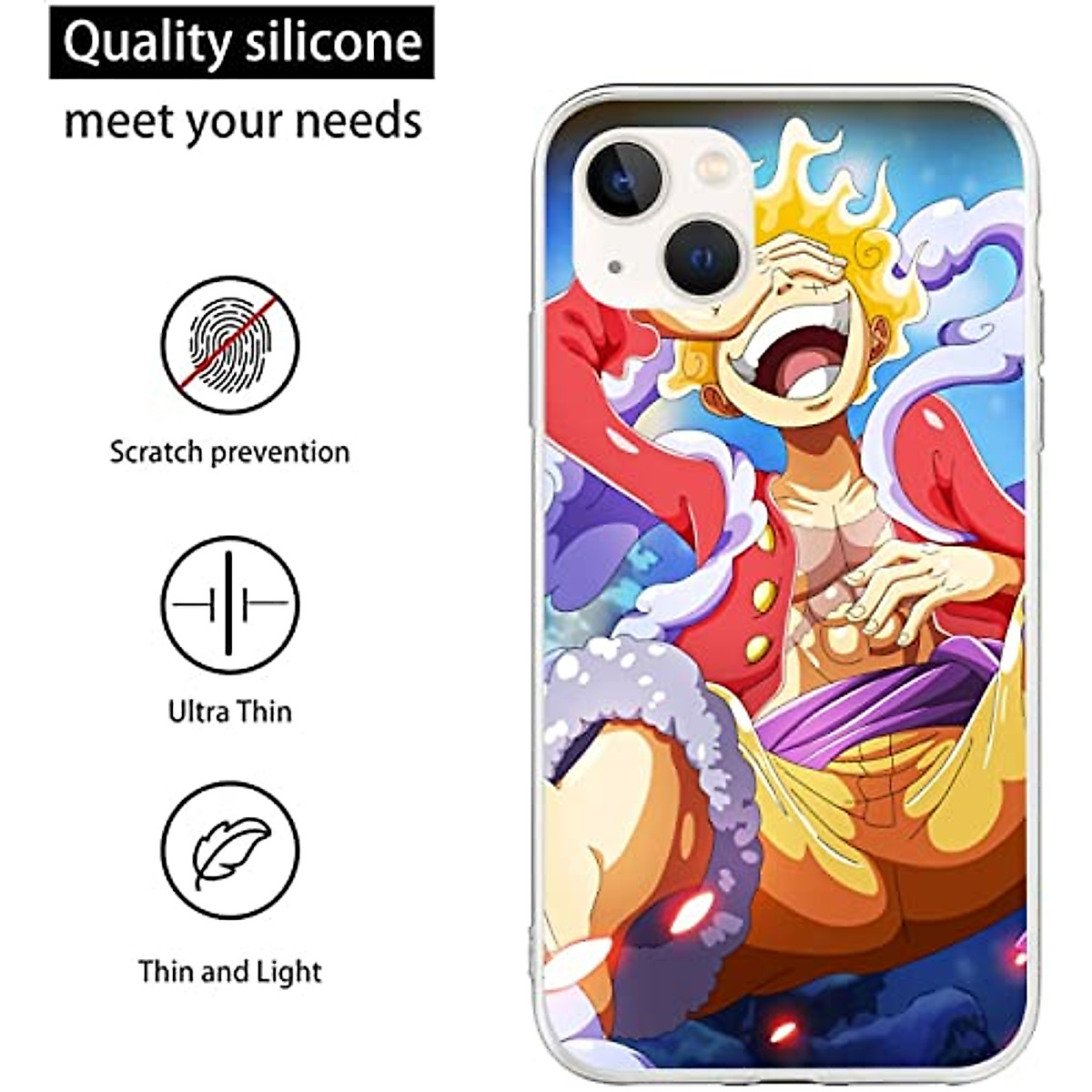 Compatible with LG V60 ThinQ | LG V60 ThinQ 5G Case One Luffy with Piece 876 Anime, Ultra Soft TPU Gel Rubber Phone Case (Clear)