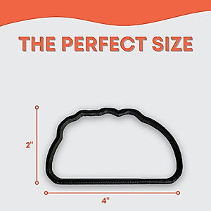 Taco Cookie Cutter with Easy to Push Design (4 inch)
