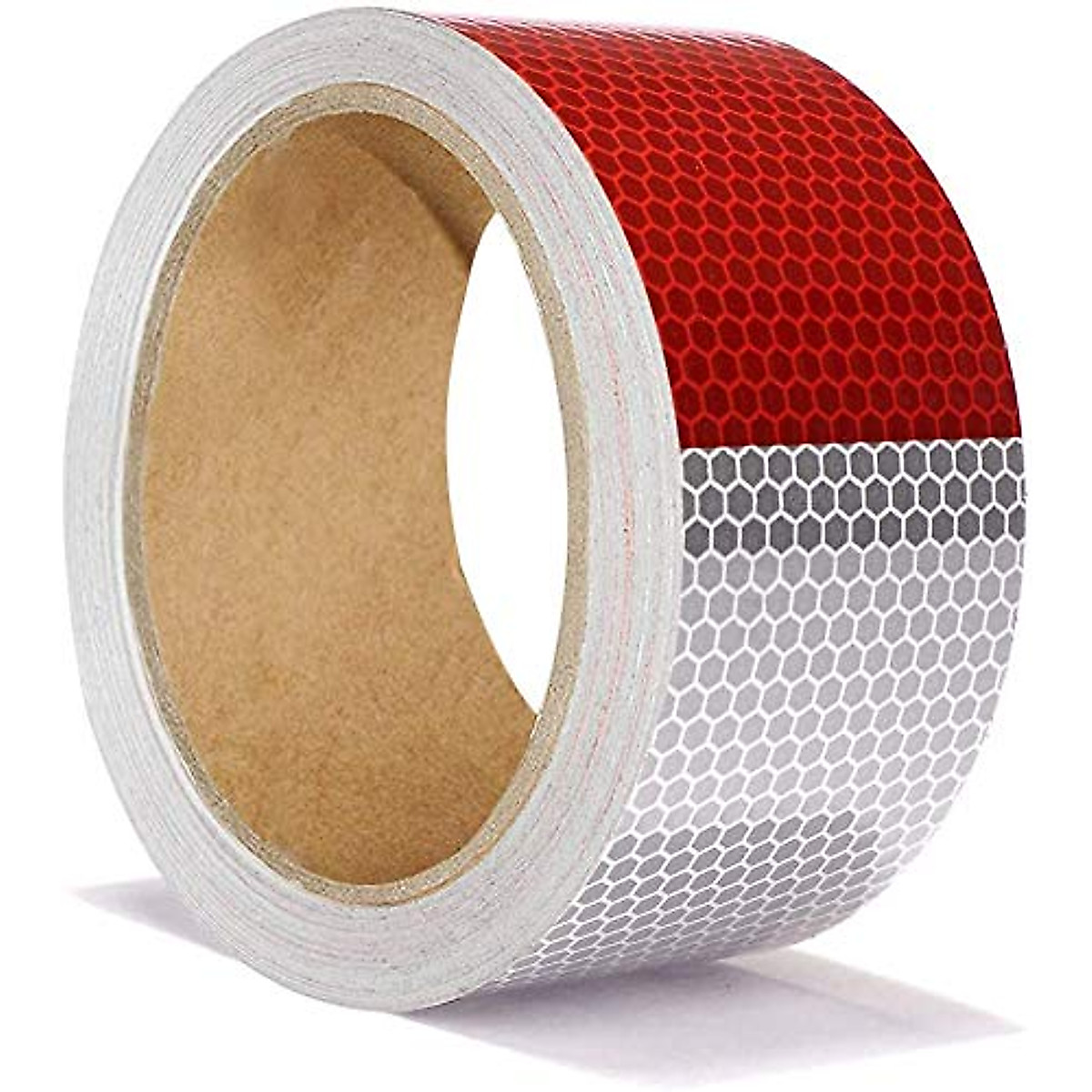 30ft X 2" Reflective Safety Tape Honeycomb Red/White for Trailers 2 Inch - Reflector Conspicuity Caution Warning Sticker Stickers High Intensity Waterproof