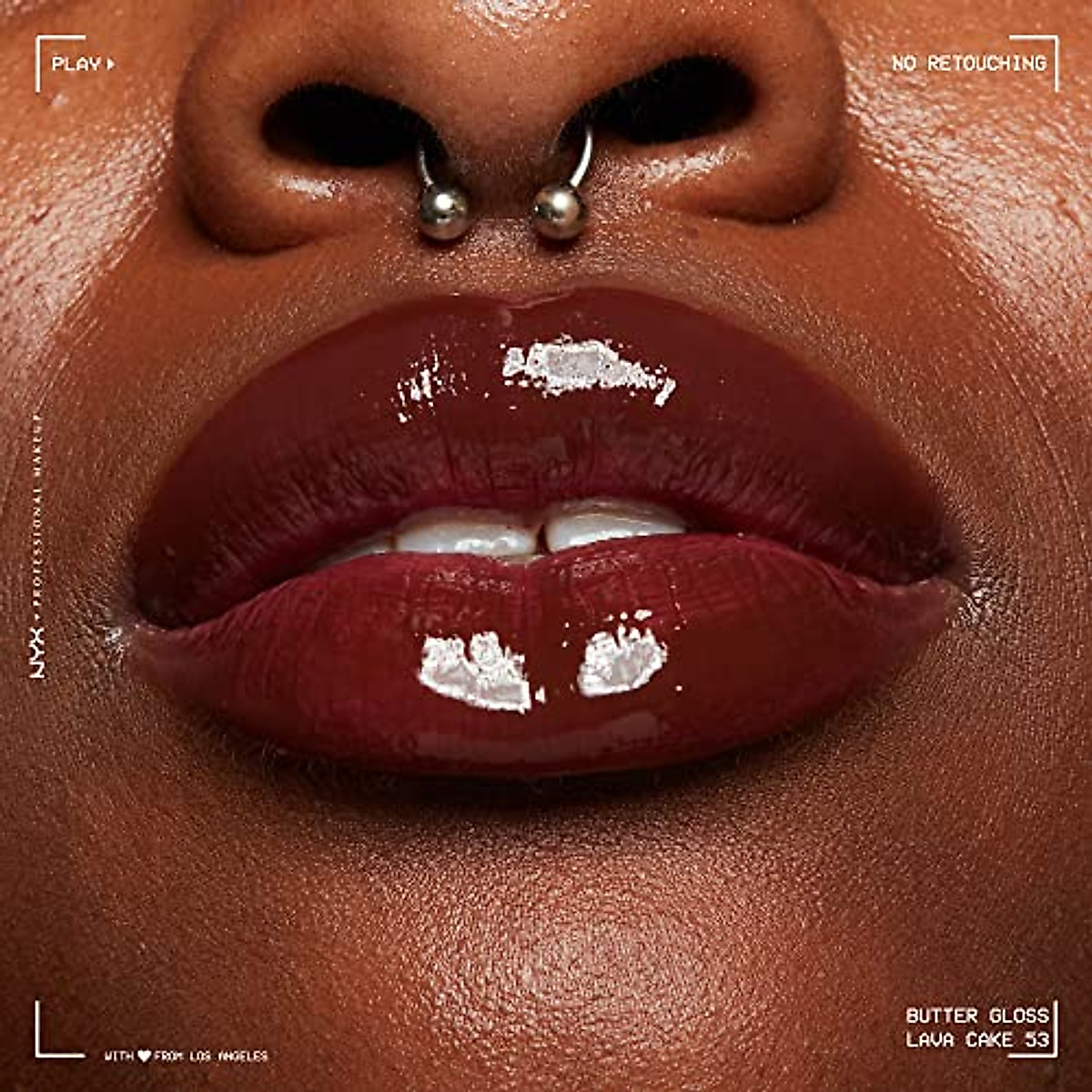 NYX PROFESSIONAL MAKEUP Butter Gloss Brown Sugar, Non-Sticky Lip Gloss - Lava Cake (Rich Brown)