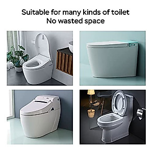 HENGYANG Over The Toilet Storage, 3-Tier Wooden Bathroom Shelf Over Toilet with 2 Hooks & Toilet Paper Holder, 20 inch Over Toilet Shelf Organizer for Bathroom, Restroom, Guardrail to Prevent Toppling