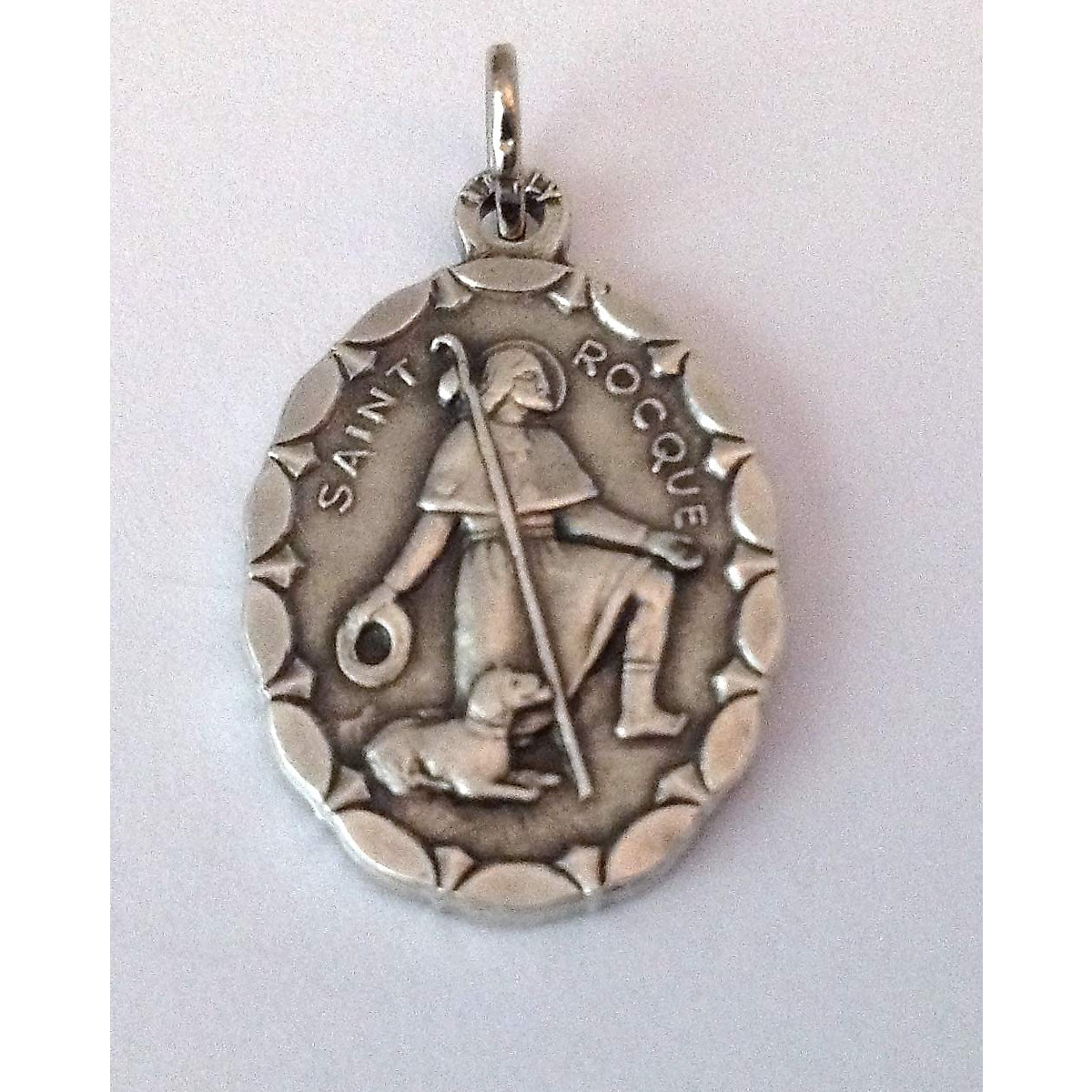 SAINT ROCH OF MONTPELLIER OVAL SHAPE MEDAL - 100% MADE IN ITALY
