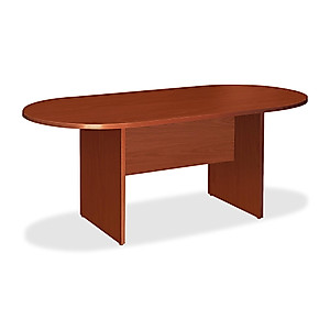 Lorell 72" Oval Conference Table, Top and Base, Cherry
