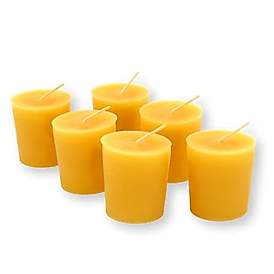 BCandle 100% Pure Beeswax 15-Hour Votives Candles Organic Hand Made (6)