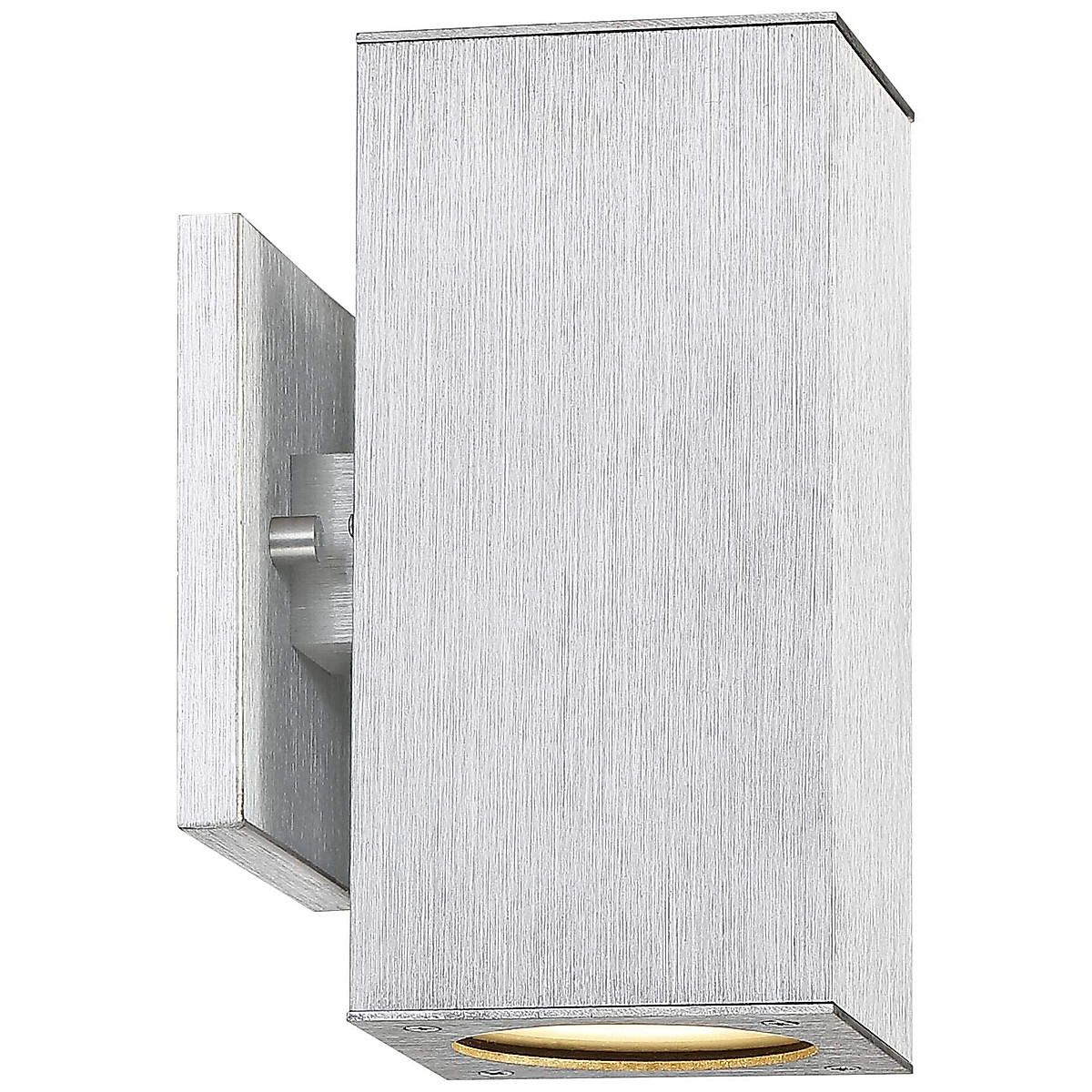 Clovis Modern Outdoor Wall Light Fixture LED Brushed Nickel Aluminum 8 1/4" Clear Glass Up Down for Exterior House Porch Patio Outside Deck Garage Yard Front Door Garden Home - Possini Euro Design