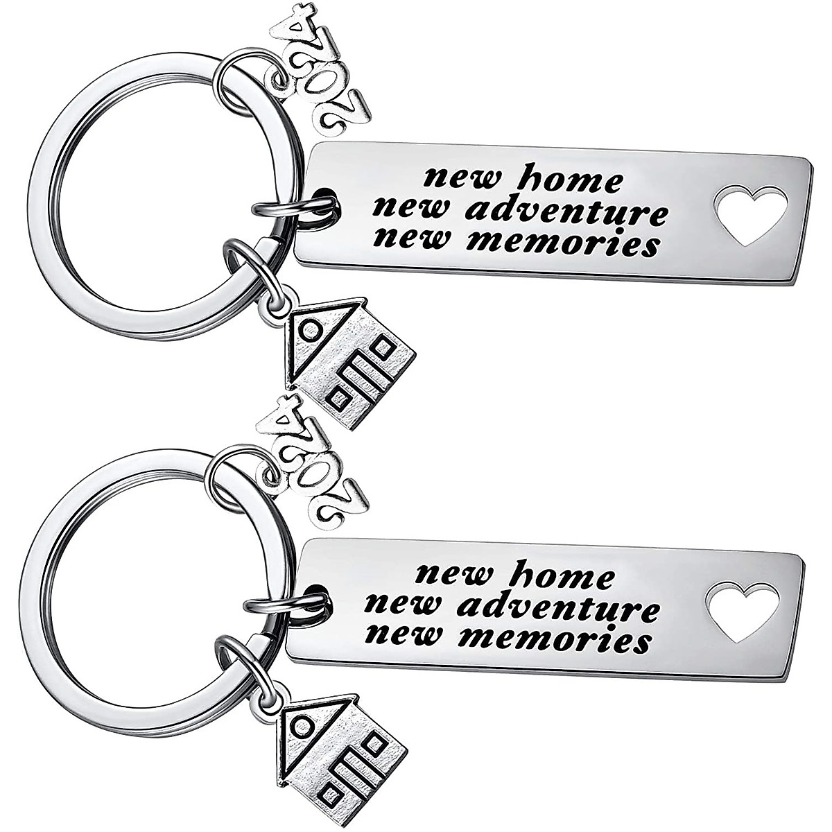 2024 Housewarming Gifts New Home New Memories Keychain Going Away Gifts for Women Friends Neighbor Family Sister Moving to Beach House Apartment Homeowner Key Chain