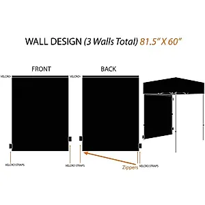 Impact Canopy 5' x 5' Pop-Up Portable Photo Booth Tent Studio with Roller Bag, Black