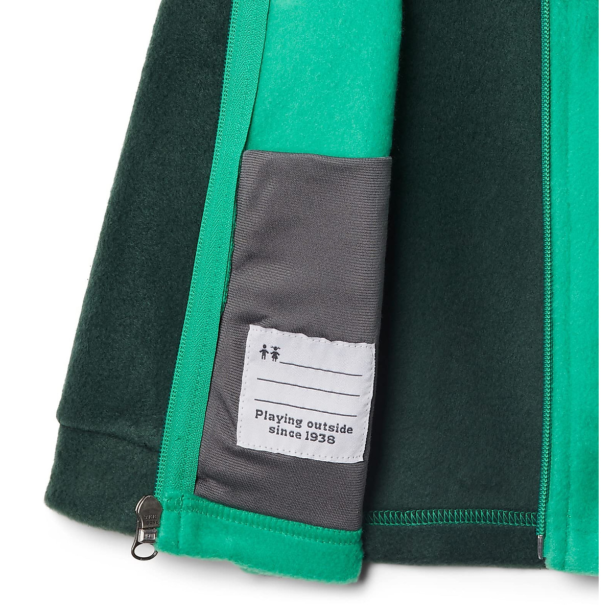 Columbia Toddler Boys Steens Mountain II Fleece, Dark Lime/Spruce, 2T