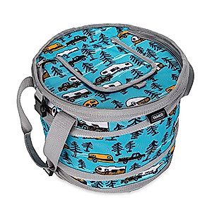 Camco Life is Better at The Campsite Pop-Up Cooler, Sketch Design | Features a Water-Resistant Interior and Built-in Bottle Opener | Holds Up to a 12-Pack of Bottled or Canned Drinks (53417)