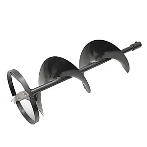 ToolTuff 10" Ice Auger with Bolt on Blades for 3/4" Shaft with Protective Cover