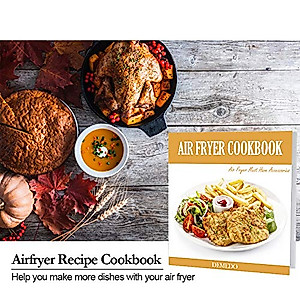 7 inch General Air Fryer Accessories Kit with Recipe Cookbook, Compatible for Ninja 4qt Philips Gowise USA Cozyna Airfryer 3.2QT - 3.5QT - 3.7QT, Also Instant Pot Accessories