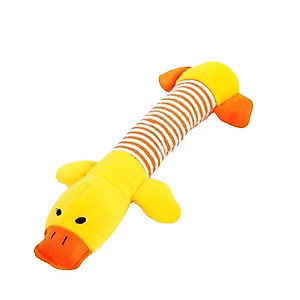 Puppy Plush Duck - Pet Squeaky Playtinhg - Crinkly Dog Toy, Squeaking Dog Plushie | Duck Shaped Teething Toy with Sound, Pet Dentals Care, Breed Specific Chew Toy for Dogs Puppies Aggressive Chewers
