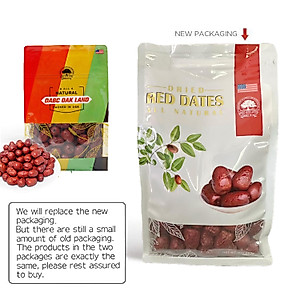 DABC OAK LAND Dried Dates, High Nutrition, High Vitamins, Red Dates, Snack Food, Dried Fruits, Sweet Red Jujube Packaged In USA.特级红枣 (2 Pound)