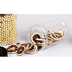 18.9oz (560 ml) Empty Clear Wide Mouth Plastic Jars with Smooth Black Lids and Labels (12 Pack) – PET Containers Great for Cream,Cosmetics,Slime Storage Jars –BPA Free