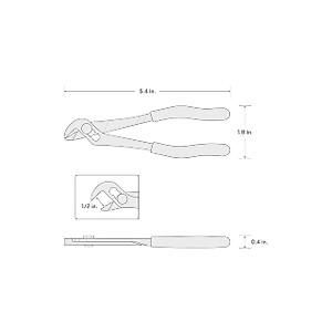 TEKTON 5 Inch Angle Nose Slip Joint Pliers (1/2 in. Jaw) | PGA16005