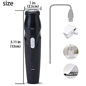 Men's Electric Shaver 3 with 1 Rotary Shaver Cordless Waterproof USB Quick Charge Wet/Dry Electric Shaver Includes Clipper and Nose Hair Trimmer Beauty Set Travel Rechargeable Shaver Face Cleaner