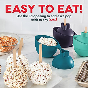 Dash Popcorn Ball Maker, Set of 4 (Aqua Multi-Color)