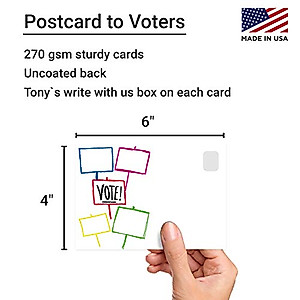 Vote Signs - Postcards to Voters by Tony the Democrat (Mix and Match Set Sizes) (64)