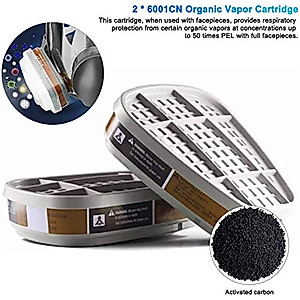 No/Brand 15in1 Full Face Respirator Reusable,Full Face Wide Field of View,Widely Used in Organic Gas,Paint spary, Chemical,Woodworking(for 6800 Respirator)