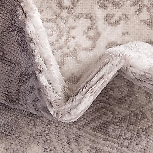 Unique Loom Oxford Collection Area Rug - Radcliffe (9' x 12' Rectangle, Cream/ Ivory)