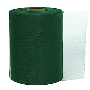 Dark Green Tulle Roll Spool 6 Inch x 100 Yards for Tulle Decoration