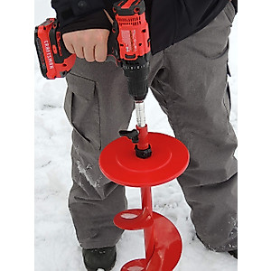 Ice Fishing Auger Stopper Disc- Prevent Auger Blade from Slipping Beneath The Ice- for use with Cordless 20volt Lithium Battery Powered Drills (9", Auger Stopper Disc)