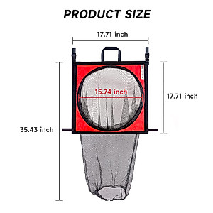 Soccer Target Goal Net and Soccer Ball Bag: 3 in 1 Top Bins Target Goal and Equipment Bag, Multi-Sport Target Net Easy to Attach and Detach to The Goal for Shooting Accuracy Training