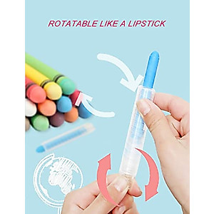 Non-toxic Dustless Chalk for Kids, Colored Chalk With Holder The Best Art Tool for Blackboard Kids Children Drawing Writing,12PCS