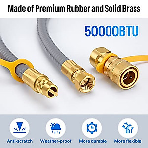 5249 Propane to Natural Gas Conversion Kit, 10FT 3/8” Natural Gas Hose with Quick Connect Fitting, Compatible with Blackstone 28"&36"Griddles, Tailgater & Single Burner Rec Stove