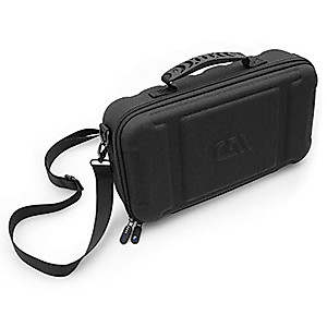 CASEMATIX Wireless Microphone Case Compatible with Two Wireless Mic System Microphones Up To 10.5" by Sennheiser, Shure and More - Sleek Mic Case For Travel with Lid Storage for Singing or Karaoke