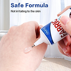 Fabric Glue for Clothing Permanent Washable, Liquid Stitch Fabric Adhesive, Anti-Fray Check, Super No-Sew Clear Fusion Glue for All Patches, 24 Hour Dry and Waterproof