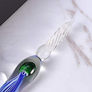 Holibanna Stocking Stuffers Christmas Gifts Christmas Gifts Stocking Stuffer Gifts Crystal Glass Dip Pen with Ink Sign Pen Calligraphy Pens Set Gift Boxed Gifts 1 Set Yule Gifts