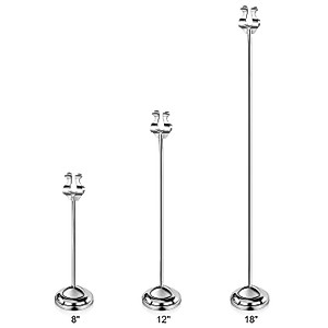 New Star Foodservice 27792 Stainless Steel Table Number Holder/Heavy Casting Base, Set of 6, 12-Inch