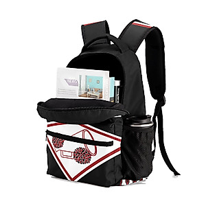 Zaaprint Personalized Halloween Cheer Cheerleaders Waterproof Backpack with Name Text for Women Men Gift