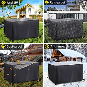 HSFFBHFBH Patio Furniture Covers,110x100x100cm Rectangular Heavy Duty 420D Outdoor Furniture Cover Waterproof Snow Protection for Patio Table and Chair