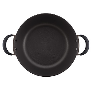 Circulon Symmetry Hard Anodized Nonstick Casserole Dish/Casserole Pan with Lid - 5.5 Quart, Black