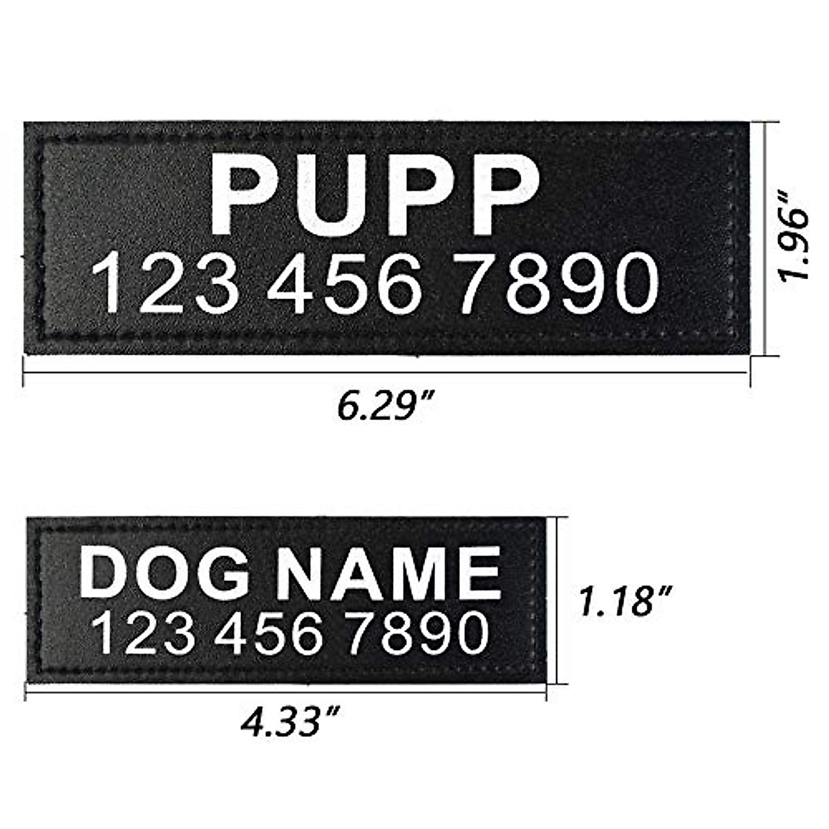 Custom Patch 2 Pieces Dog Vest Patches, Personalized Removable Tactical Patches for Dog Harness Service Dog in Training and Dog Halter Patches with Hook and Loop