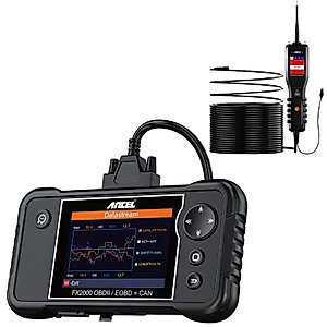 ANCEL PB100 12v Power Circuit Probe with FX2000 Automotive ABS SRS Transmission Diagnostic Scan Tool