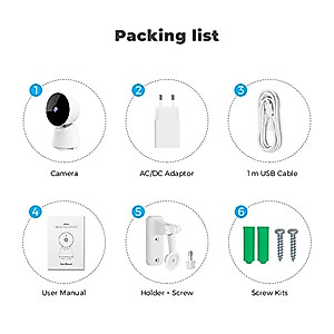 Stavix 2.4GHz Wireless Surveillance Security 1080P Indoor Camera, for Home Pet Dog Cat, Night Vision, Motion Detection, Two Way Audio, Sound Detection