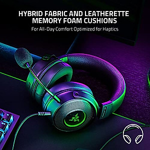 Razer Kraken V3 HyperSense Wired USB Gaming Headset w/Haptic Technology (Renewed)